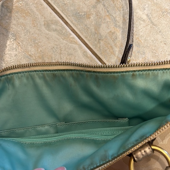 Coach | Bags | Vintage Tan Coach Multi Colored Signature Bag | Poshmark